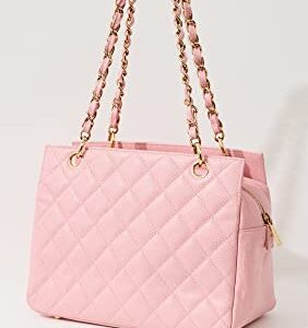 CHANEL Women's Pre-Loved Petite Timeless Tote, Caviar, Pink, One Size