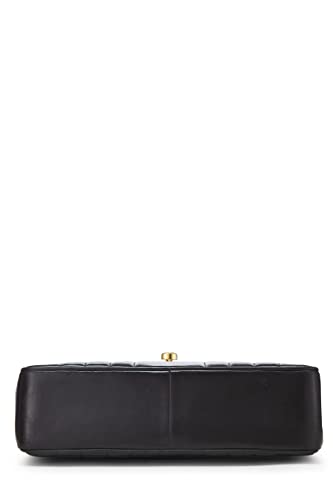 CHANEL, Pre-Loved Black Vertical Lambskin Half Flap Jumbo, Black