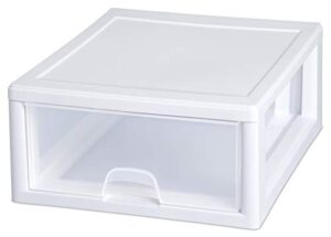 sterilite 23018006 16 quart stacking drawer, clear