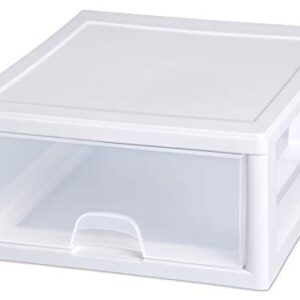 Sterilite 23018006 16 Quart Stacking Drawer, Clear