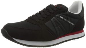 a|x armani exchange men’s low-top sneakers, black, 6