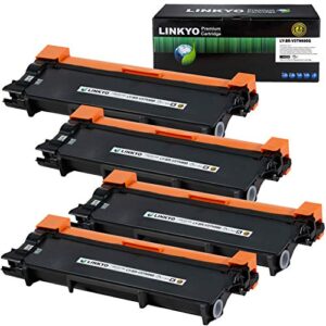 linkyo compatible toner cartridge replacement for brother tn660 tn630 tn-660 (4-pack, high yield, design v3)