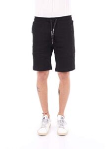 a|x armani exchange men’s drawstring bermuda short with zip pockets, black, xl