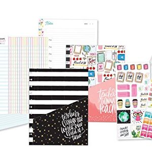 me & my BIG ideas Teacher Accessory Pack - The Happy Planner Scrapbooking Supplies - School Year Bundle - Pocket Folders, Classroom Checklists, Note Sheets, Stickers & Paper Clip - Big Size