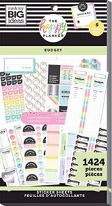 me & my big ideas happy planner stckrs, budget, 1424/pkg