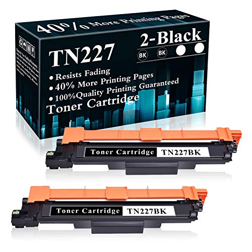 2 Black TN227 / TN227BK Toner Cartridge Replacement for Brother MFC-L3770CDW L3710CW L3750CDW L3730CDW HL-3210CW 3230CDW 3270CDW 3290CDW DCP-L3510CDW L3550CDW Printer,Sold by TopInk