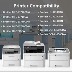 2 Black TN227 / TN227BK Toner Cartridge Replacement for Brother MFC-L3770CDW L3710CW L3750CDW L3730CDW HL-3210CW 3230CDW 3270CDW 3290CDW DCP-L3510CDW L3550CDW Printer,Sold by TopInk