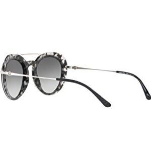 GIORGIO ARMANI AR6055F - 301511 Sunglasses Silver/Black Spotted w/Grey Fade Lens 54mm