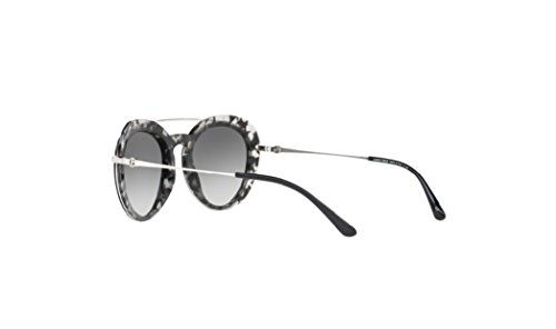 GIORGIO ARMANI AR6055F - 301511 Sunglasses Silver/Black Spotted w/Grey Fade Lens 54mm