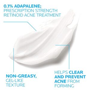 La Roche-Posay Effaclar Adapalene Gel 0.1% Acne Treatment, Prescription-Strength Topical Retinoid Cream For Face, Helps Clear and Prevent Acne and Clogged Pores