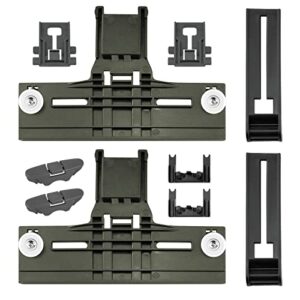 upgraded w10350375 dishwasher top rack adjuster & w10195839 rack adjuster & w10195840 arm positioner & 10508950 stop clip & w10250160 clip lock, replacement for whirlpool dishwasher parts, 10 pack