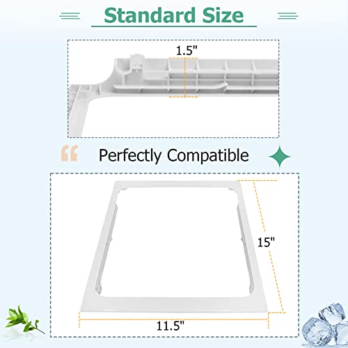 W10861519, W10628698 Deli Drawer Hanger, Meat Drawer Shelf Compatible with whirlpool Refrigerator WRT311/WRT318/WRT148/WRT511 Some models (not all) Part Number: AP5999492, 4382323, PS11731608