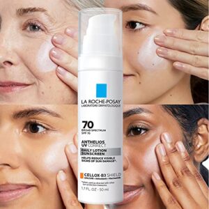 La Roche Posay Anthelios UV Correct Sunscreen Moisturizer SPF 70, Daily Anti-Aging Face Moisturizer with Sunscreen and Niacinamide to Even Skin Tone & Fine Lines, Sun Protection for Sensitive Skin