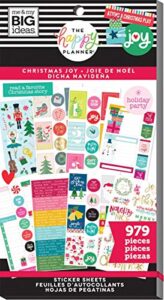 me & my big ideas happy planner stckrs, christmas joy, 979/pkg