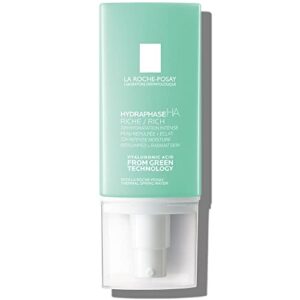 la roche-posay hydraphaseha rich, hyaluronic acid face moisturizer for dry skin with 72hr hydration, oil free & non-comedogenic, 50 ml , 1.69 fl. oz.