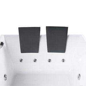 Empava 72-Inch Left Drain Rectangular Alcove Whirlpool Bathtub in White Model 2022