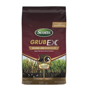 scotts grubex1 – grub killer for lawns, kills white grubs, sod webworms and larvae of japanese beetles & more, lawn treatment for season long grub control, treats up to 10,000 sq. ft., 28.7 lb.