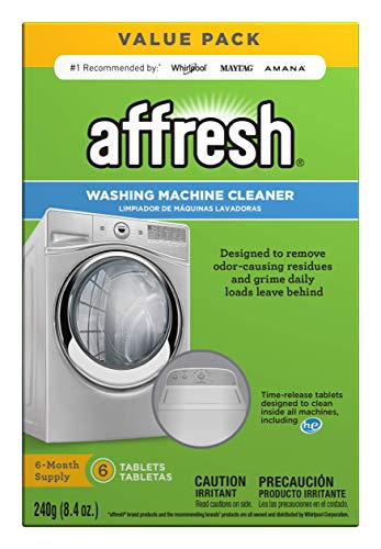 everydrop by Whirlpool Ice and Water Refrigerator Filter 1, EDR1RXD1, Single-Pack , Purple & Affresh Washing Machine Cleaner, Cleans Front Load and Top Load Washers, Including HE, 6 Tablets