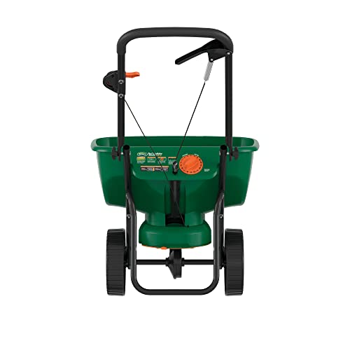 Scotts Turf Builder EdgeGuard DLX Broadcast Spreader - Holds Up to 15,000 sq. ft. of Lawn Product Green