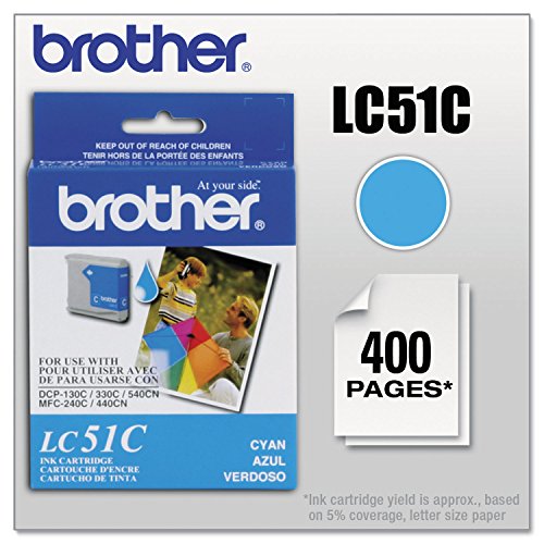 Brother Lc51c Innobella Ink Cartridge, Cyan - in Retail Packaging