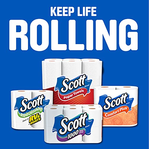 Scott 1000 Sheets Per Roll, 12 Toilet Paper Rolls, Bath Tissue