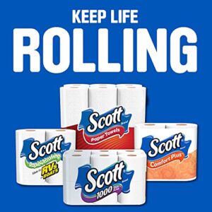 Scott ComfortPlus Toilet Paper, 12 Mega Rolls, 425 Sheets per Roll, Septic-Safe, 1-Ply Toilet Tissue