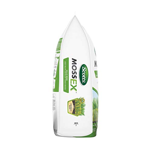 Scotts MossEx - Kills Moss but Not Lawns, Contains Nutrients to Green The Lawn, Moss Control for Lawns, Helps Develop Thick Grass, Granules Bag, Treats up to 5,000 sq. ft, 18.37 lbs.