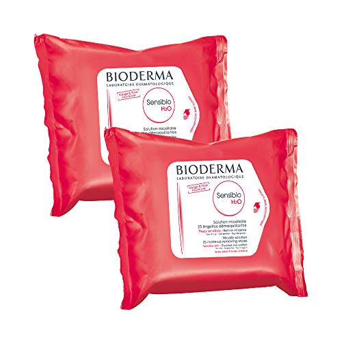 Bioderma - Sensibio H2O Makeup Remover - Gentle Cleanser and Unscented - Biodegradable Makeup Wipes for Sensitive Skin