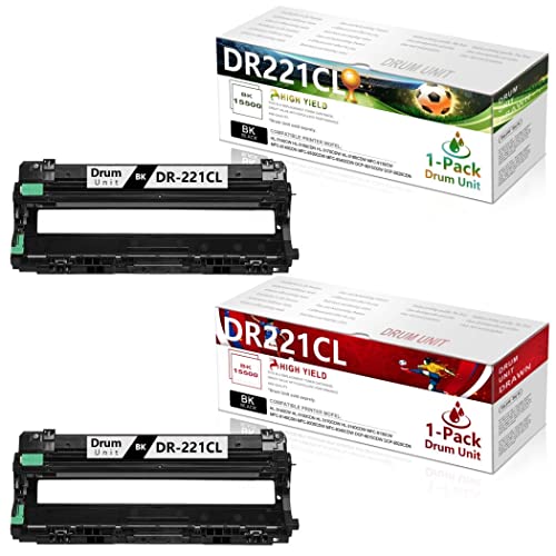 DRAWN [2-Pack, Black] DR221CL DR-221CL DR221 Drum Unit Compatible Replacement for Brother DR221CL HL-3140CW 3150CDN 3180CDW MFC-9130CW 9140CDN 9330CDW 9340CDW DCP-9015CDW 9020CDN Printer Ink