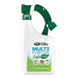 scotts outdoor cleaner multi purpose formula: ready-to-spray, bleach-free, use on decks, siding, stone and patio furniture, 32 oz.