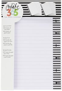 me & my big ideas note filler paper – the happy planner scrapbooking supplies – 40 sheets of pre-punched paper – 20 sheets of graph paper, 20 sheets of note paper – make lists, doodle – mini size