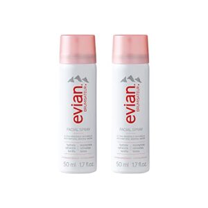 evian facial spray travel duo 1.7 fl oz (pack of 2)