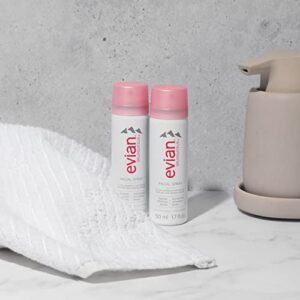 Evian Facial Spray Travel Duo 1.7 Fl Oz (Pack of 2)