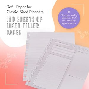 Happy Planner Plans + Notes Planner Refill Paper, 100 Sheets of Lined Refill Paper for Journals, Classic Size