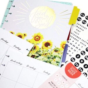 me & my BIG ideas 6 Month Wellness Extension - The Happy Planner Scrapbooking Supplies - 7 Pre-Punched Dividers - Undated Monthly & Weekly - 2 Sticker Sheets with Months and Numbers - Classic Size