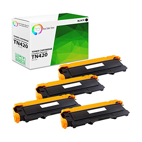 TCT Premium Compatible Toner Cartridge Replacement for Brother TN-420 TN420 Black works with Brother HL-2220 2230 2240 2270 2280, MFC-7360 7460 7860, DCP-7060 7065 7070 Printers (1,200 Pages) - 4 Pack