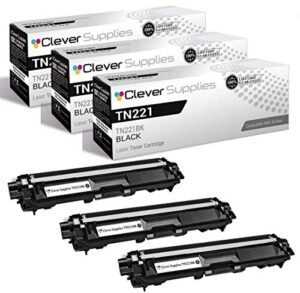 cs compatible toner cartridge replacement for brother tn221 tn-221 tn-221bk 3 black dcp-9020cdn 9020cdw hl-3140cdw 3150cdw mfc-9130cw 9330cdw 9340cdw 9140cdn 9330cw black