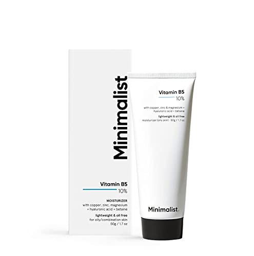 Minimalist Vitamin B5 10% Oil Free Fast Absorbing Lightweight Face Moisturizer Gel For Oily & Acne Prone Skin