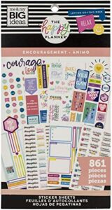 me & my big ideas happy planner stckrs, encouragement, 861/pkg