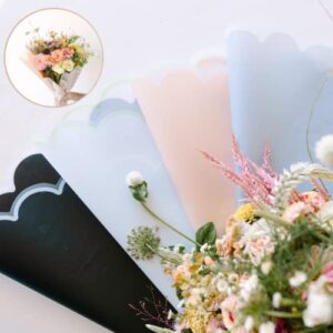 Waterproof Floral Wrapping Paper Sheets Fresh Flowers Bouquet Gift Packaging Korean Florist Supplies, 20 Sheets 4 Colors Flower Wrapping Paper (Neutral)