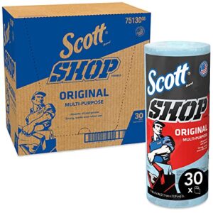 scott shop towels original (75130), blue shop towels, 1 roll/pack, 30 packs/case