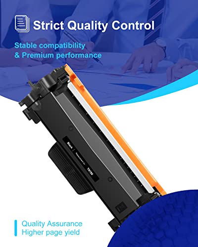 TN-760 TN-730 Toner Cartridges for Toner Brother TN730 TN760 Compatible for Brother MFC-L2710DW HL-L2395DW DCP-L2550DW HL-L2370DW MFC-L2750DW HL-L2390DW HL-L2350DW Printer(2 Black)