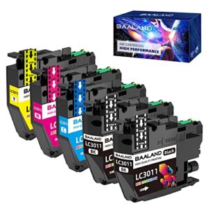 LC3011 Ink Cartridges 2BK/ C/M/Y Compatible Repalcement for Brother LC3011 LC3013 LC3011BK LC3013BK Ink Work with Brother MFC-J491DW MFC-J895DW MFC-J690DW MFC-J497DW Printer (5-Pack)