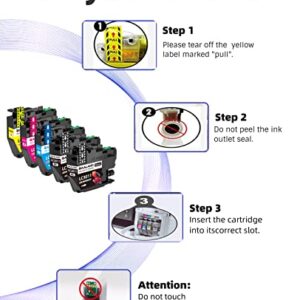 LC3011 Ink Cartridges 2BK/ C/M/Y Compatible Repalcement for Brother LC3011 LC3013 LC3011BK LC3013BK Ink Work with Brother MFC-J491DW MFC-J895DW MFC-J690DW MFC-J497DW Printer (5-Pack)