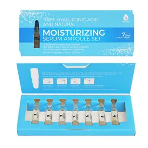 100% hyaluronic acid and natural moisturizing serum ampoule set,anti aging anti wrinkle, 7 day treatment for all skin types