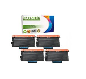 tonerstocks tn850 toner high yield black compatible tn850bk cartridges for brother hl-l6200dw, mfc-l6800dw, dcp-l5500dn, dcp-l5600dn, hl-l6200dwt, mfc-l6900dw(4 pack)