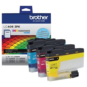 brother lc4063pk 3 pack of standard yield cyan, magenta and yellow -ink -cartridges