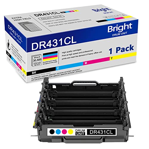 pgisoxt 1-Pack Color High Yield DR-431CL Drum Unit: Compatible DR431CL Drum Unit (Toner Not Include) Replacement for Brother HL-L8260CDW L8360CDW L8360CDWT L9310CDW L9310CDWTT Printer Drum Unit