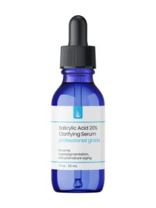 salicylic acid 20% serum, professional grade, acne, hyper-pigmentation, & premature aging, serum, 1 oz with glass dropper (1 oz (20% serum))