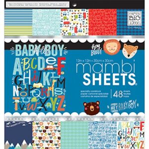 me & my big ideas cdstck 12×12 mambi sheets cdstk pad baby boy dreams